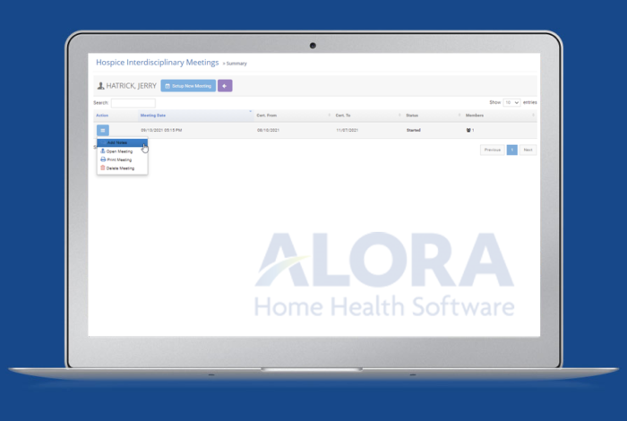 Hospice Software | EMR for Hospice Care - Alora Health
