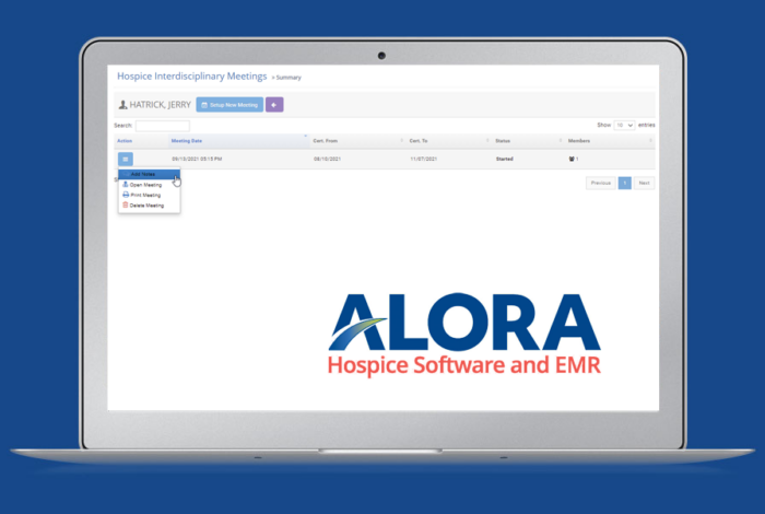 Hospice Software | EMR for Hospice Care - Alora Health